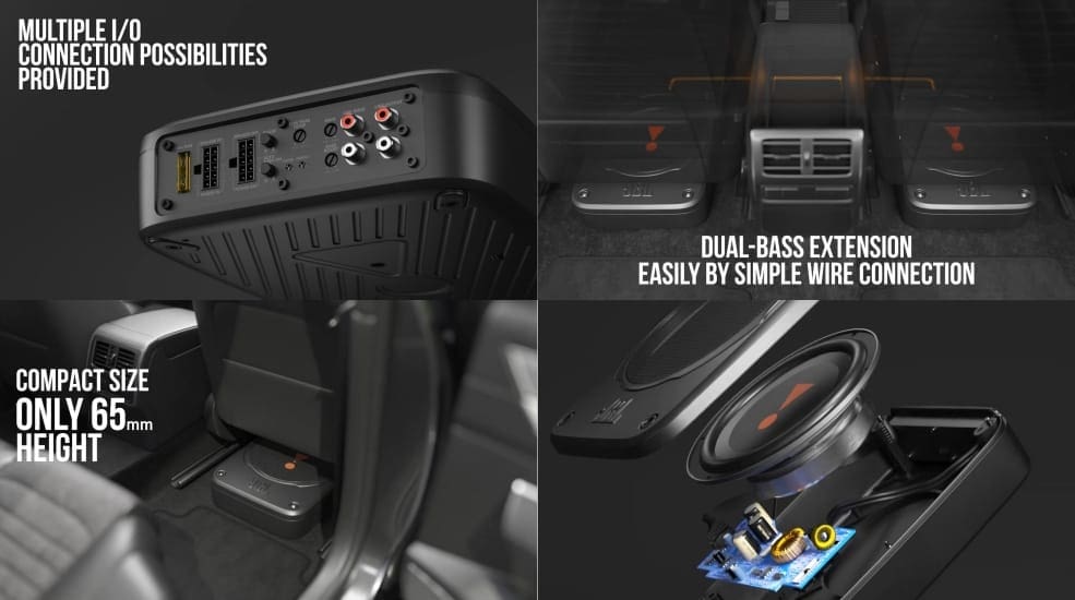 JBL Subwoofer underseat - compact woofer 200 Watt (100)RMS