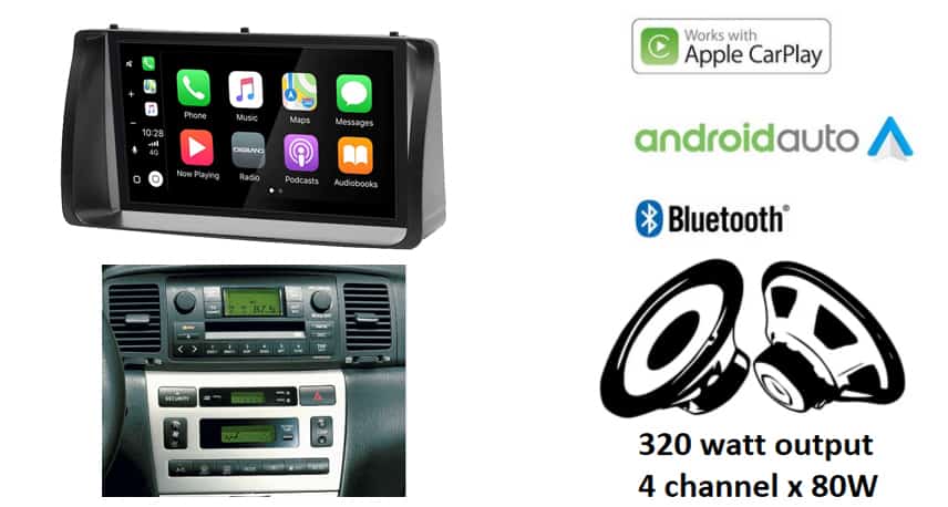 Toyota Corolla 2001-2006 Apple Carplay & Android auto autoradio ...