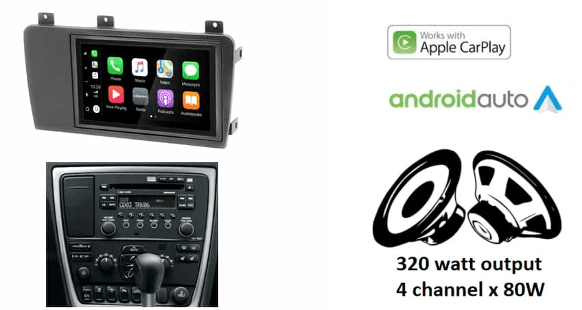 DAB+ wireless Apple Carplay & Android auto navigatie voor Volvo S60, V70, XC70 - autoradio
