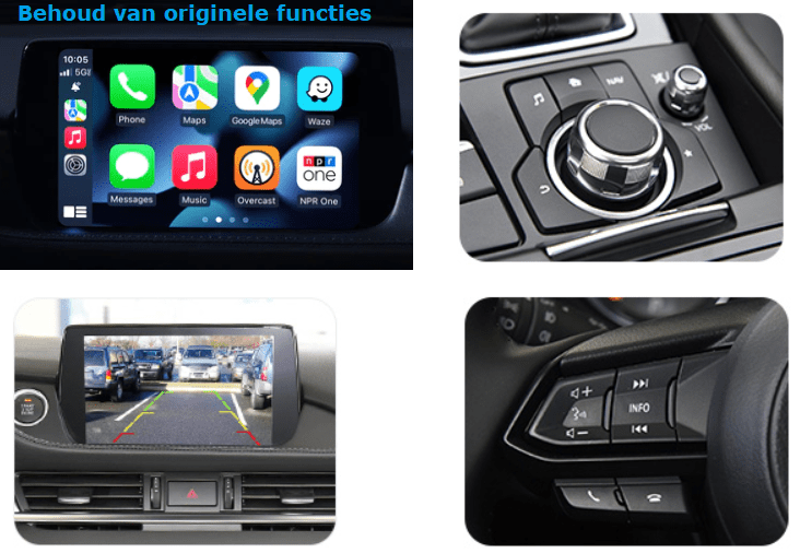 Apple Carplay Android auto adapter voor Mazda 2/3/6/CX3/CX5