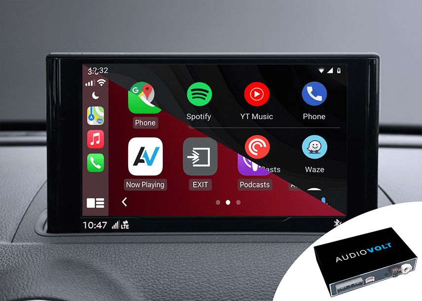 Audi A3 draadloos Carplay en Android auto interface