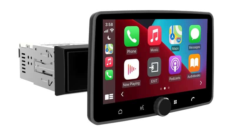 1-din DAB+ navigatiesysteem CarPlay en Android Auto