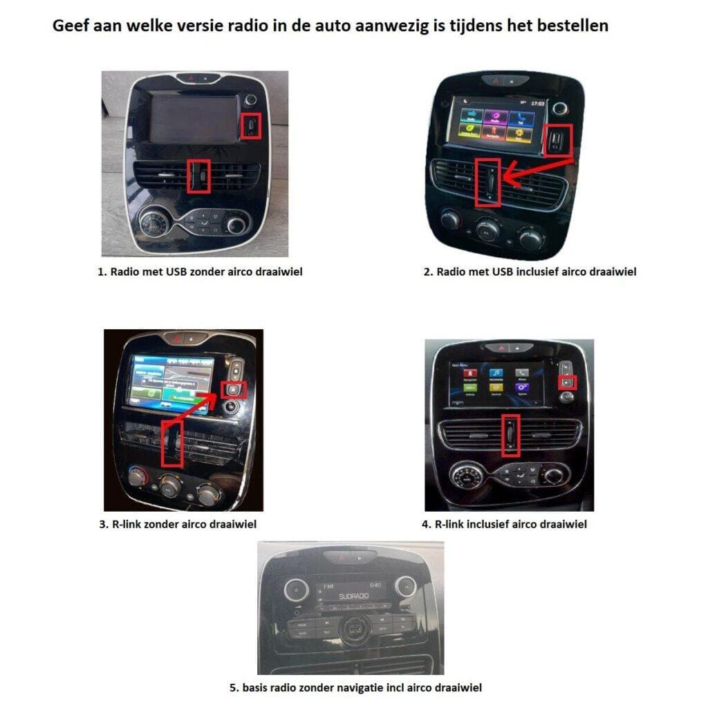 Renault Clio 2013-2019 Apple Carplay Android Auto navigatie