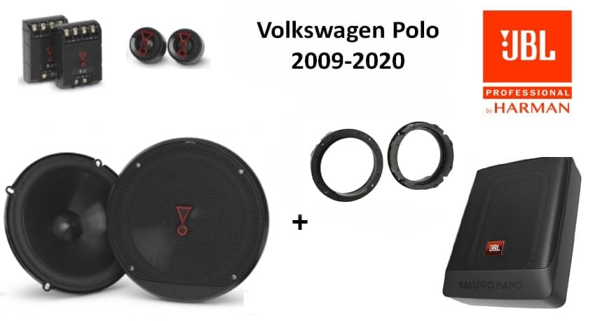 Volkswagen Polo speakers + Subwoofer 200Watt Audio upgrade JBL 250W ...